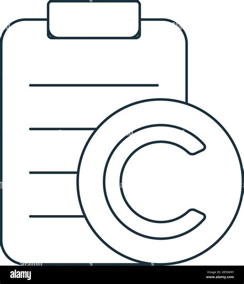Copyright Icon Monochrome Simple Sign From Intellectual Property
