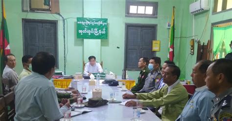 ပဲခူးတိုင်းဒေသကြီးအစိုးရအဖွဲ့ ဝန်ကြီးချုပ် ဦးမျိုးဆွေဝင်းနှင့်ဌာနဆိုင်ရာများ လုပ်ငန်းညှိနှိုင
