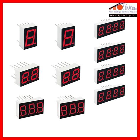 7 Segment Common Anode Cathode Red 1 Digit 2 Digit 3 Digit 4 Digit Shopee Malaysia