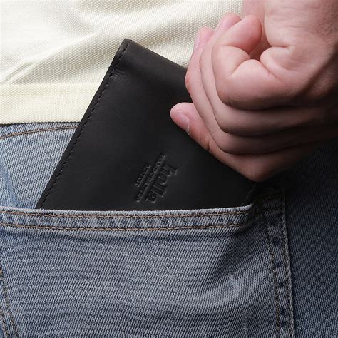 Minimal Leather Wallet Mens Leather Wallet Minimalist Etsy