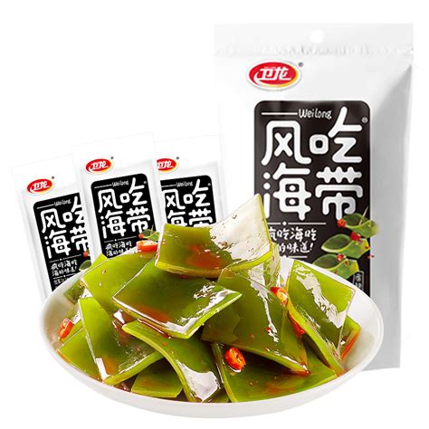卫龙风吃海带小吃休闲辣味零食海味麻辣解馋下饭菜小零食朋友聚会虎窝淘