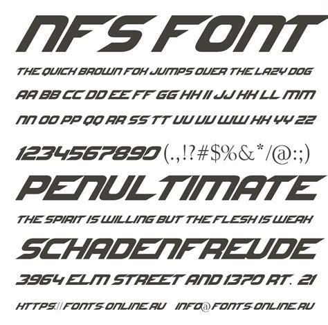 NFS Font Font
