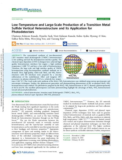 Pdf Low Temperature And Large Scale Production Of A Transition Metal