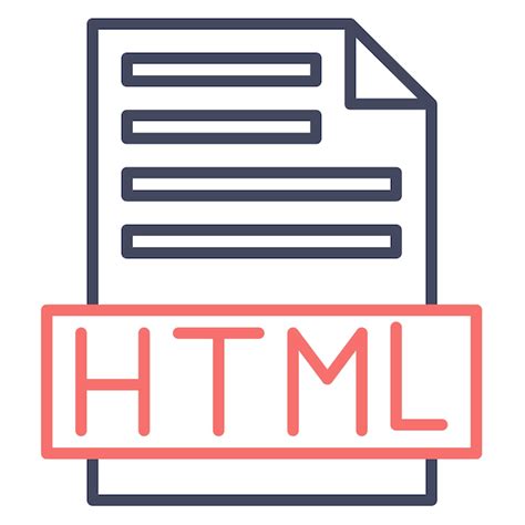 premium vector html file vector illustration style