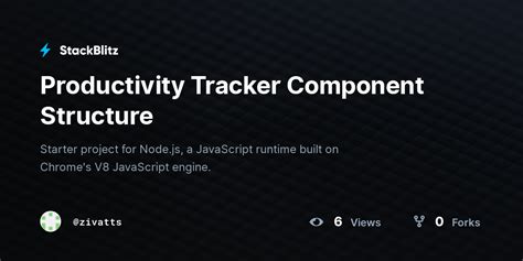 productivity tracker component structure stackblitz