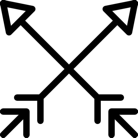 Crossed Arrows Free Arrows Icons