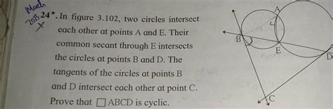 v24∗ in figure 3 102 two circles intersect each other at points a and e