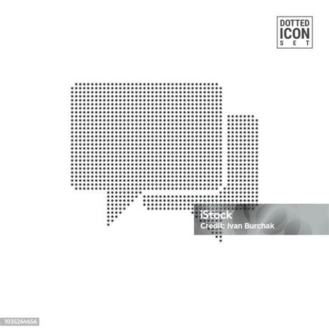 채팅 도트 패턴 아이콘입니다 연설 거품 아이콘 흰색 절연 점선 벡터 배경 또는 디자인 서식 파일 가리키기에 대한 스톡 벡터 아트 및 기타 이미지 Istock