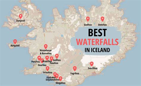16 Breathtaking And Best Waterfalls In Iceland Map