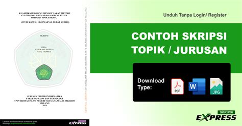 Contoh Skripsi Tentang Clustering Unduh Langsung Tanpa Registrasi