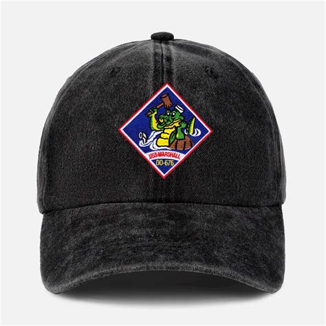 Dd 676 Uss Marshall Embroidered Washed Hat Hasoro Store