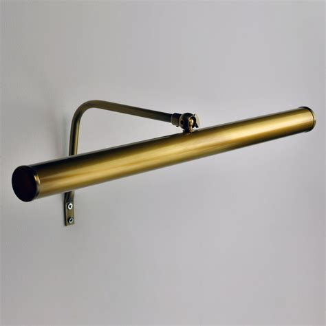 The Picture Light Company Cambridge Solid Brass Tube Picture Light Antique Brass Lighting From
