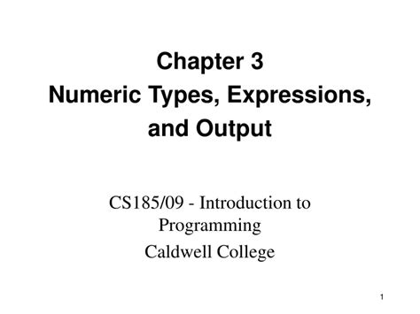 Ppt Chapter 3 Numeric Types Expressions And Output Powerpoint Presentation Id9518879
