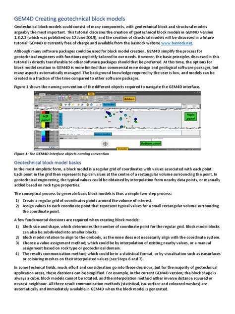 Gem4d Geotech Block Models Process Description Pdf Comma Separated Values Computing