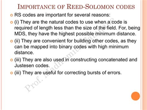 Bch And Reed Solomon Codes Generation In Frequency Domain Ppt