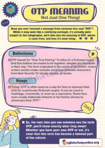 OTP Meaning What Does It Mean English Study Online