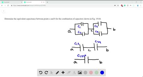 Solved Ii Determine The Equivalent Capacitance Between Points A And B For The Combination Of