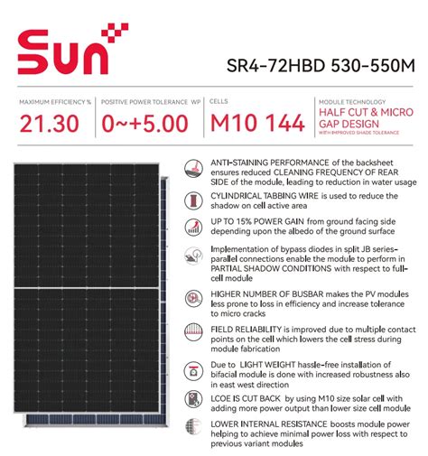 Sunplus 550w N Type Bifacial Pv Panel Dual Glass Design Us Ready