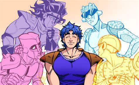 Jonathan Joestar Star Platinum Crazy Diamond Gold Experience And