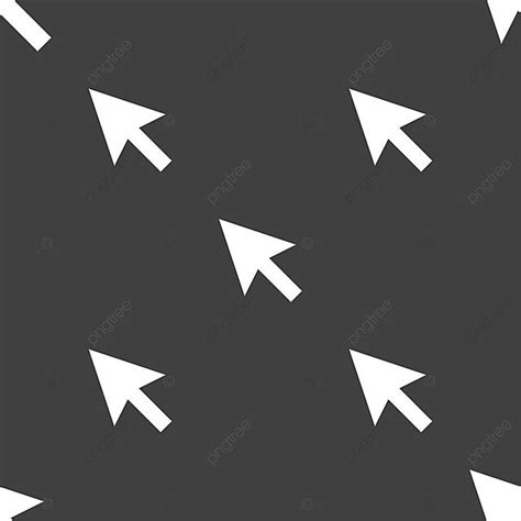 Seamless Pattern Of Arrow Cursors And Computer Mouse Icons On A Gray