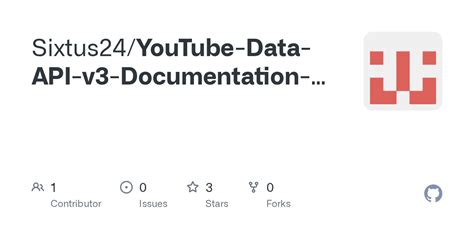 Github Sixtus24youtube Data Api V3 Documentation Enhanced Version