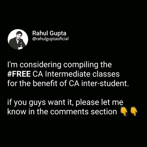 Rahul Gupta On Linkedin Ca Castudents Icai Free Cainter