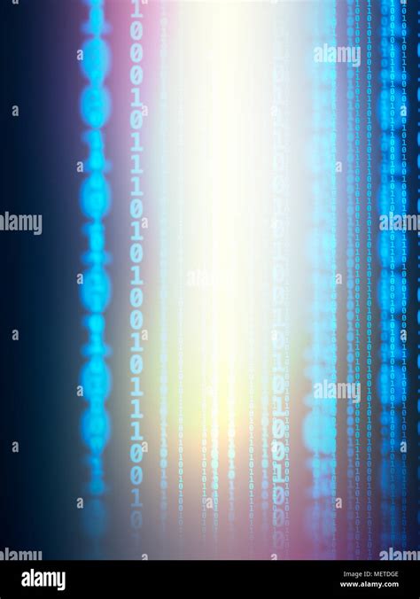 Floating Vertical Digital Numbers Stock Photo Alamy