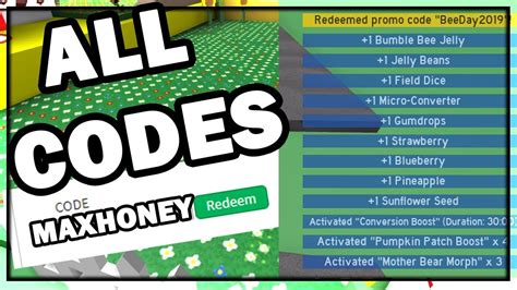 ALL CODES FOR BEE SWARM SIMULATOR OCTOBER YouTube