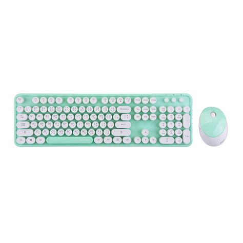ชุดเมาส์คีย์บอร์ดไร้สาย Mofii Wireless Mouse Keyboard Sweet Plus Green