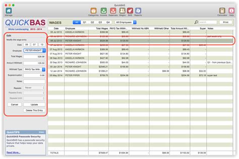 Quickbas User Guide Add Wages Quickbas User Guide Add Wages