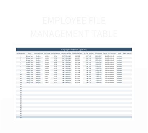 Free File Management Table Templates For Google Sheets And Microsoft Excel Slidesdocs