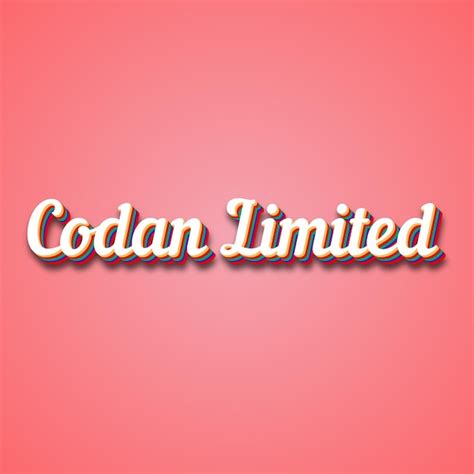 Premium Photo Codan Limited Text Effect Photo Image Cool