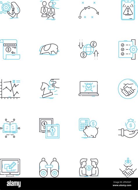 Online Company Linear Icons Set E Commerce Digital Marketplace Virtual Internet Retailer