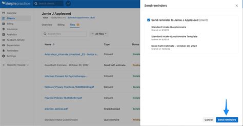 Managing The Client Files Overview Page Simplepractice Support
