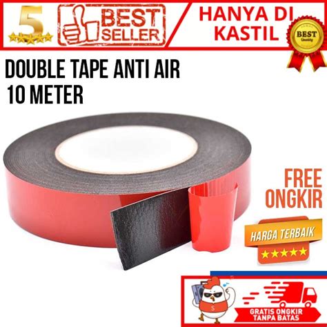 Jual Dobeltip Waterproof 10meter 3m Doubel Tipe Kayu Besi Plastik Lengket Double Tape Dobel Tip