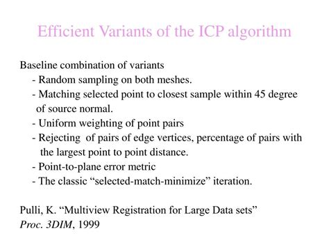 ppt a modified icp algorithm for automatic registration of range data sets form unknown
