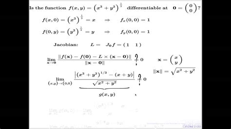 differentiability example iii youtube