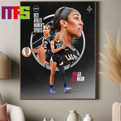 Aja Wilson 2024 The Espy For The Best Athlete Women Sports Home Decor