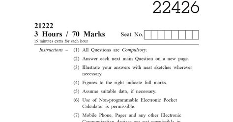 Microcontroller And Applications 22426 Old Question Paper With Model