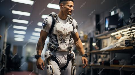 Innovative Robotic Rehabilitation Exoskeletons For Dynamic Vibrant Stylish Wallpaper Premium