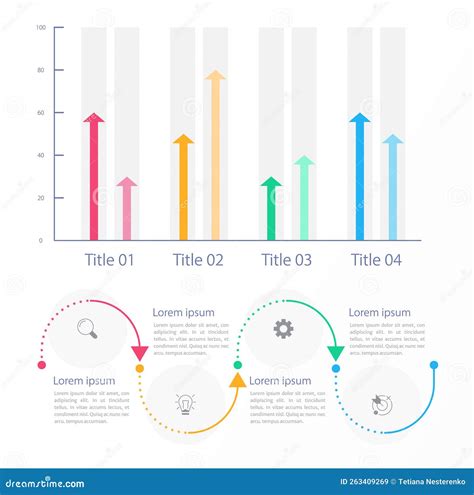 Multi Set Bar Infographic Chart Design Template Stock Vector Illustration Of Flow Business