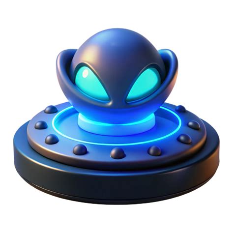 Glowing Orb On Futuristic Saucer 3d Render 56093549 Png