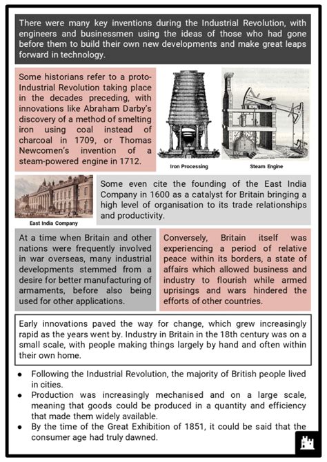 Industrial Revolution In Britain Timeline