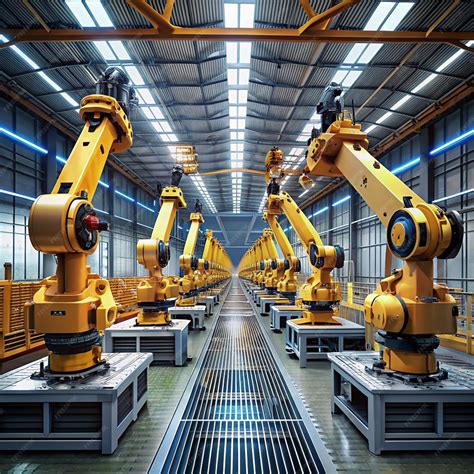 Advanced Robotics Automated Manufacturing With Robot Arms Premium Ai Generated Image