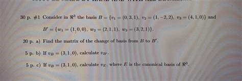 Solved Consider in ℜ the basis B v v Chegg