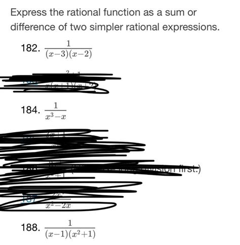 Solved Express The Rational Function As A Sum Or Difference