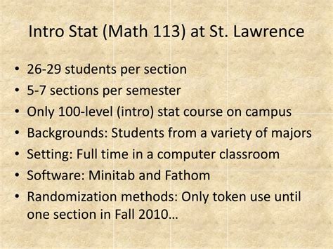 Ppt Implementing A Randomization Based Curriculum For Introductory