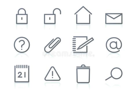 Flat Documents Icon Set Stock Vector Illustration Of Equipment