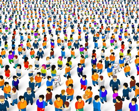 Una Folla Della Gente Su Un Fondo Bianco Copertura Di Affari Illustrazione Vettoriale