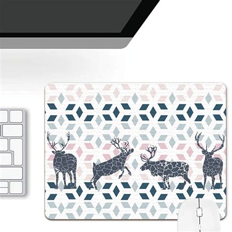 소프트 게임 마우스 패드 Pu 가죽 컴퓨터 마우스 패드 작은 휴대용 크기 25x21cm 사무실 책상 액세서리 귀여운 사슴 시리즈 기가팩토리